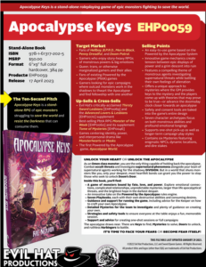Apocalypse Keys - A Doomsday TTRPG by Evil Hat